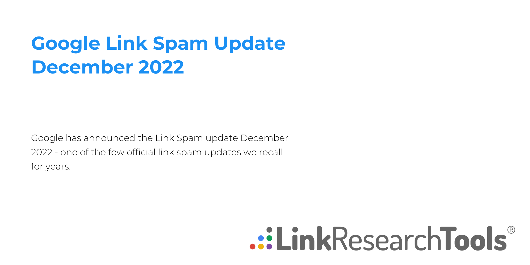 Google Link Spam Update December 2022