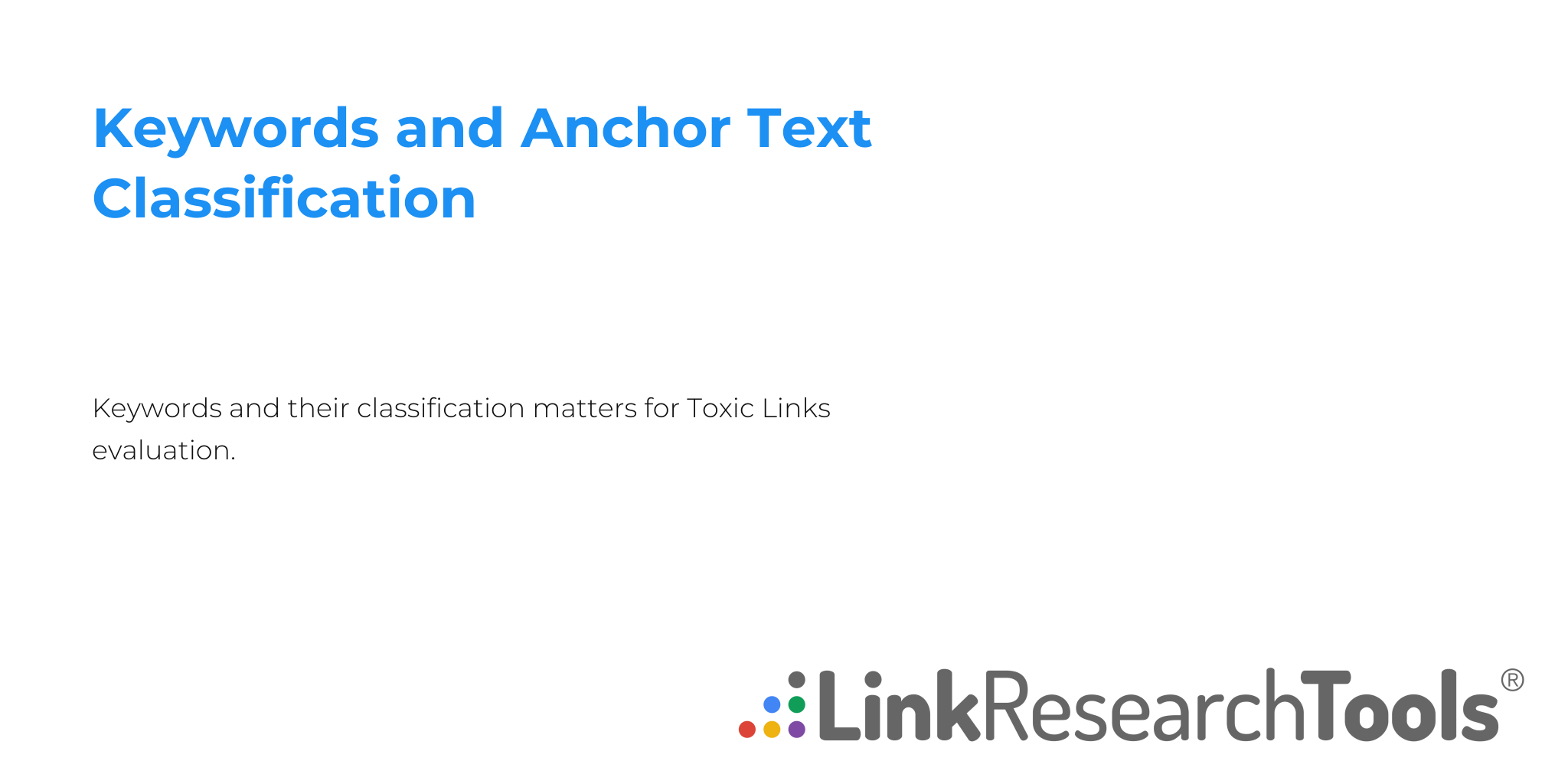 Keywords and Anchor Text Classification
